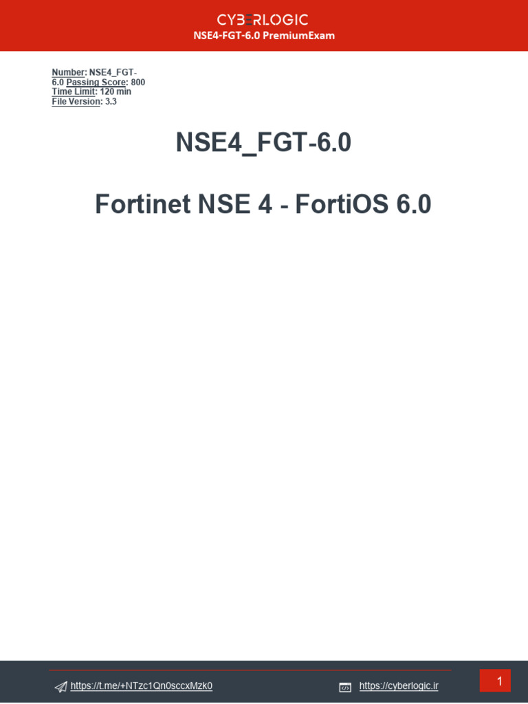 Cyberlogic Fortinet NSE4 05 Ju 2020 | PDF