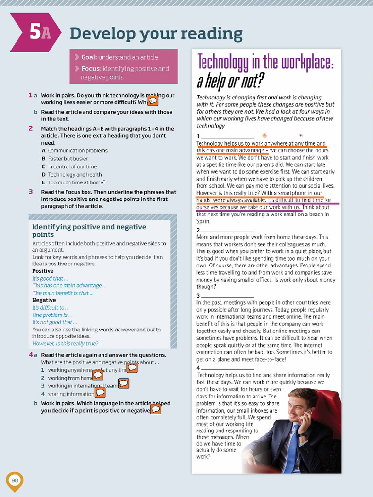 Develop your reading UNIT 5 | PDF