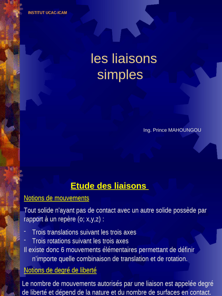 Chap 2 Liaisons Élementaires | PDF