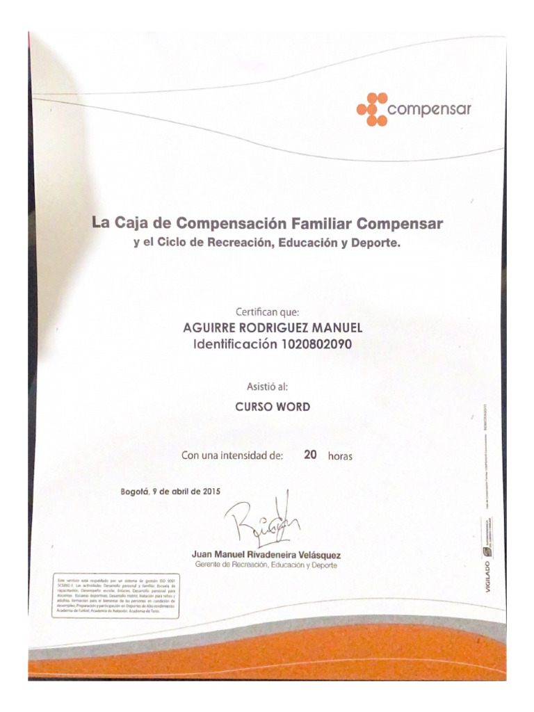 Compensar WORD | PDF