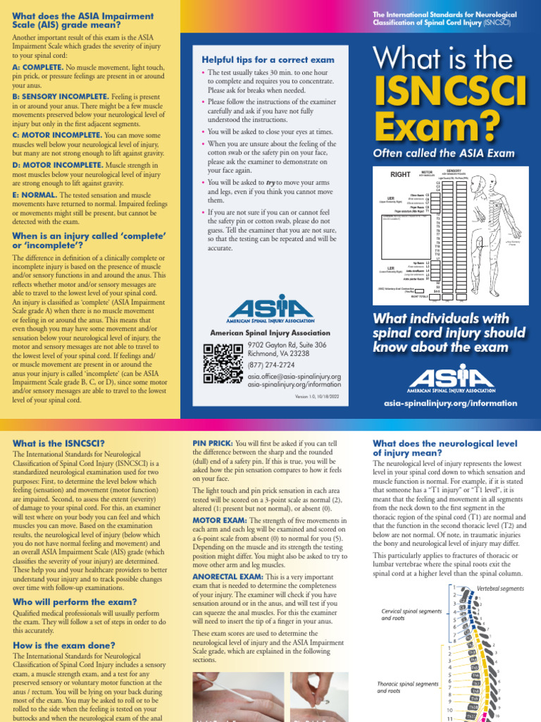 11.18.22 ISNCSCI Patient Brochure | PDF