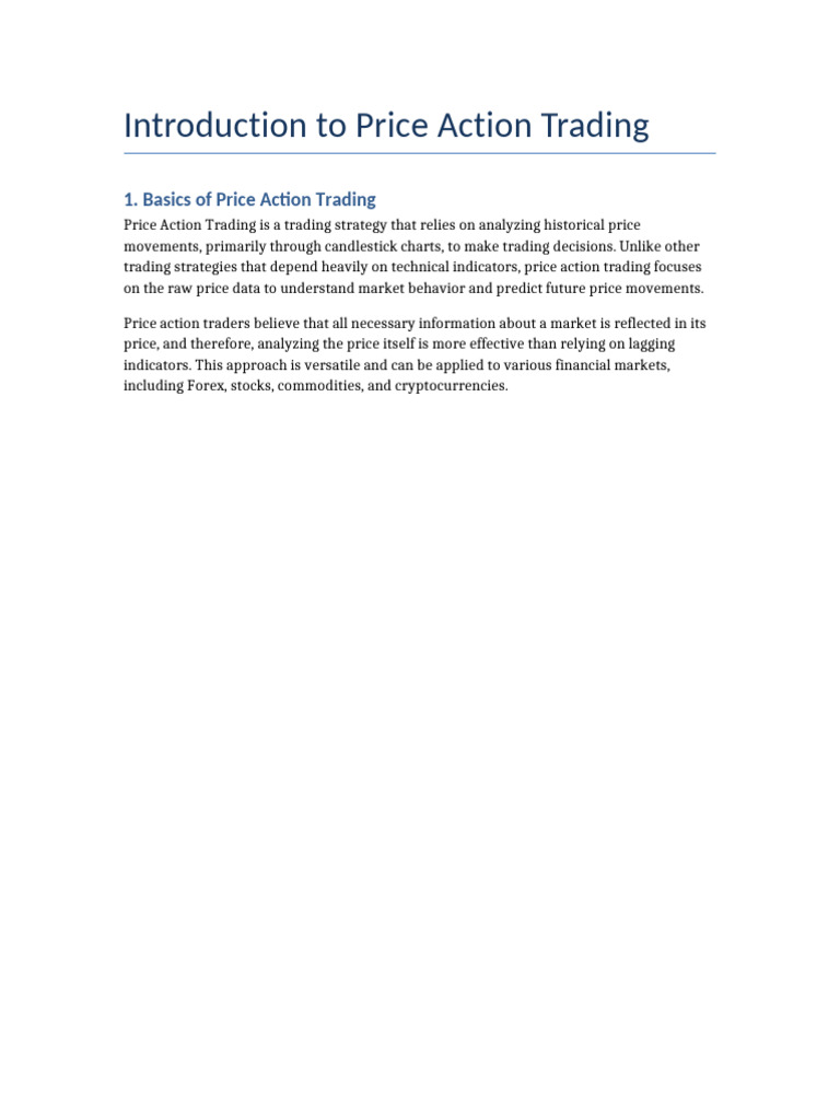 Price Action Trading Note | PDF