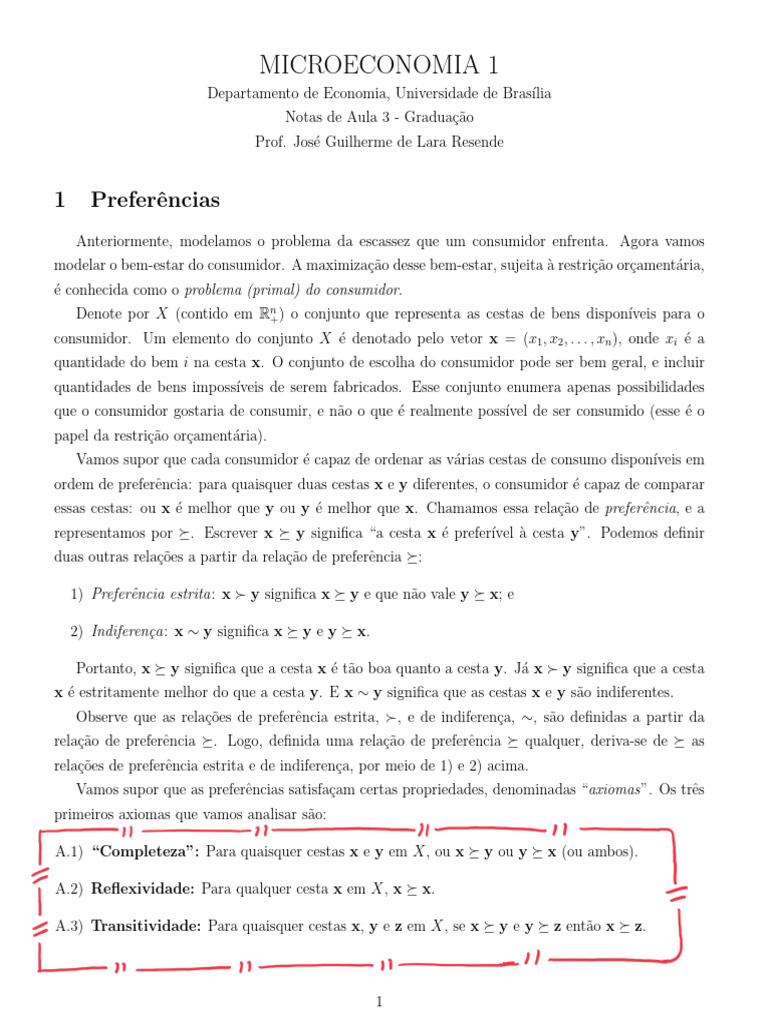 Micro 1 Aula 3 T | PDF