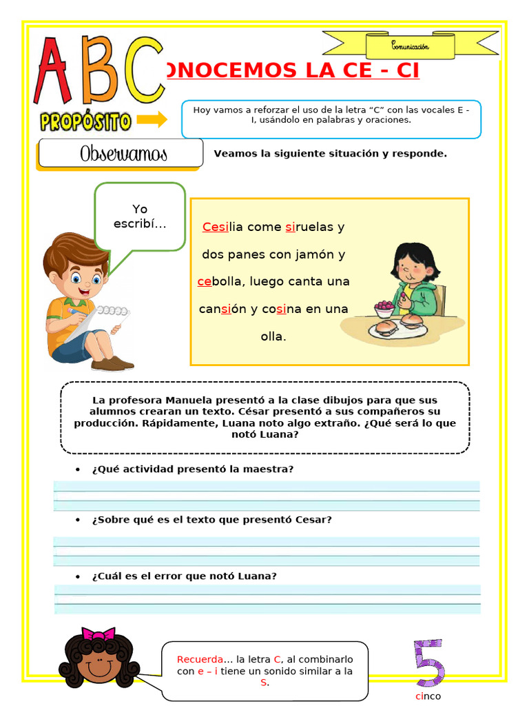 21 Ficha Ce Ci | PDF