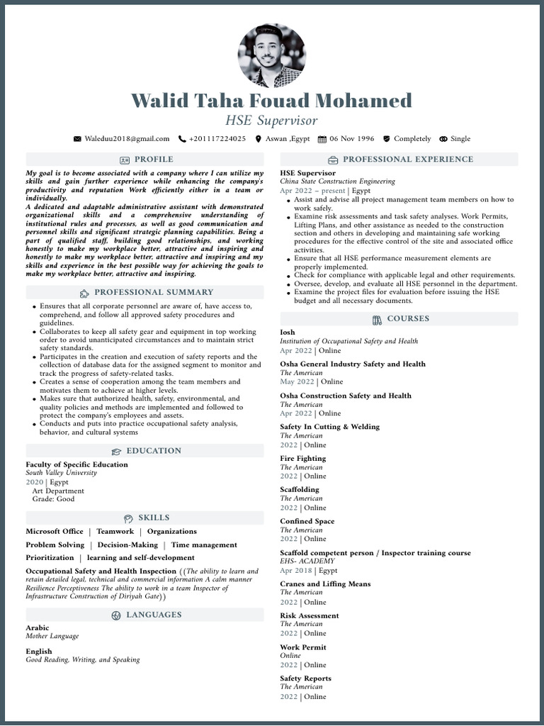 Walid - Taha Fouad Mohamed - Resume - 29-12-2022-21-53-10 | PDF