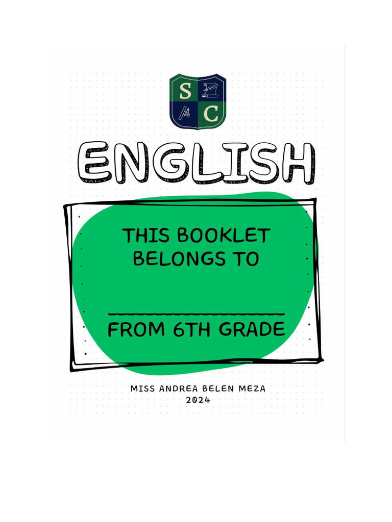 English Booklet 6th Grade | PDF