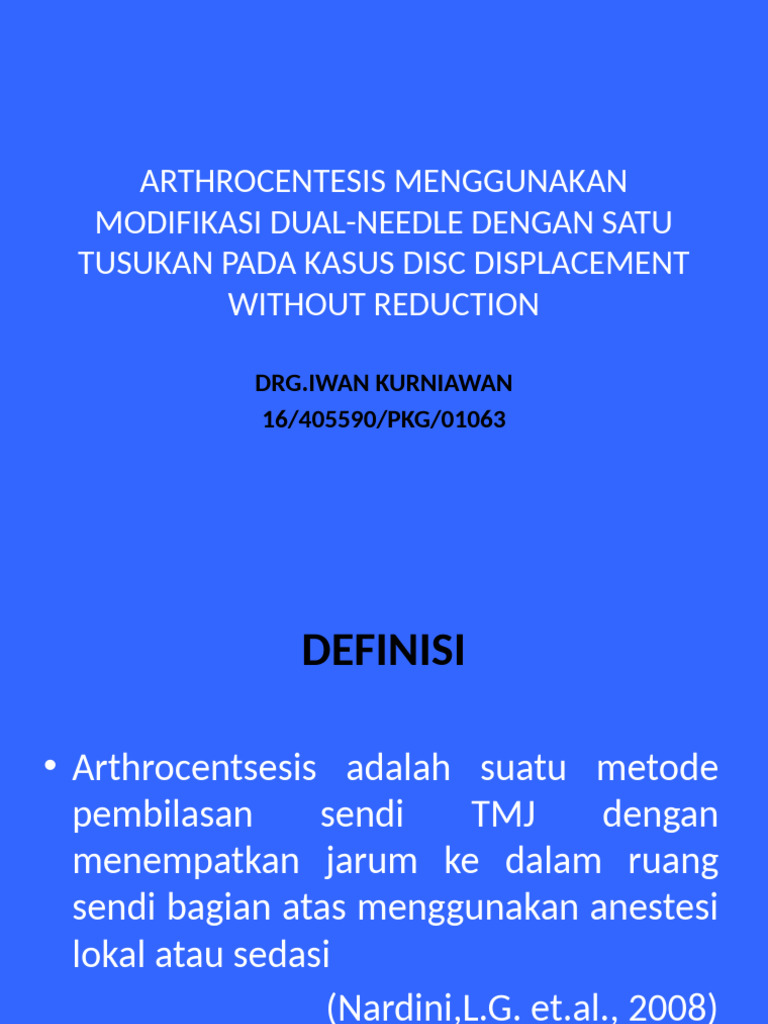 Arthrocentesis WN | PDF