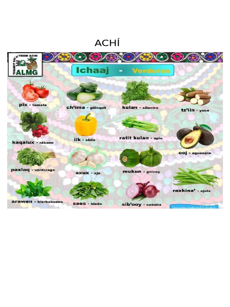 Achí - Verduras | PDF