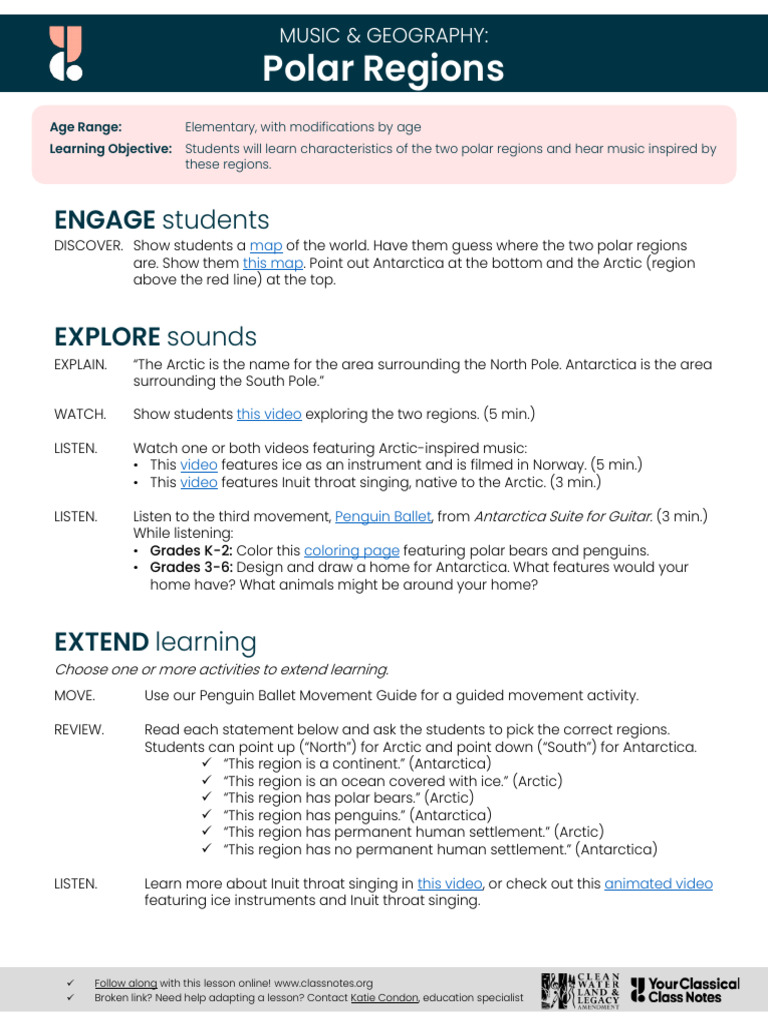 Polar Regions Lesson Plan | PDF