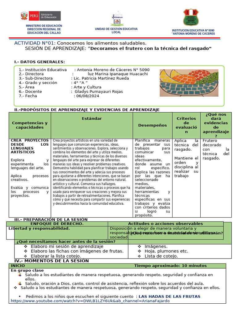Decoración de Frutero con Rasgado | PDF | Aprendizaje | Modificación de ...