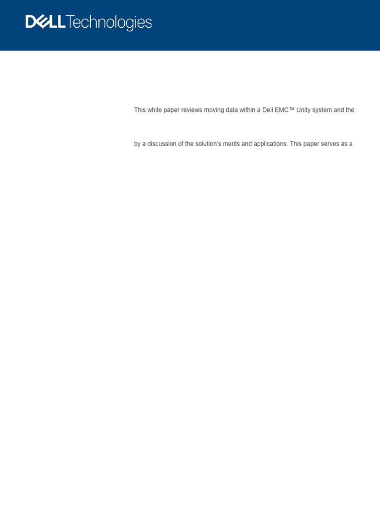 h15163-dell_emc_unity-migration_technologies | PDF h15163-dell_emc_unity-migration_technologies | PDF