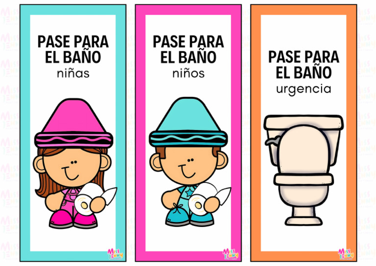 PASES PARA EL BAÑO Crayola Miss Jenny | PDF