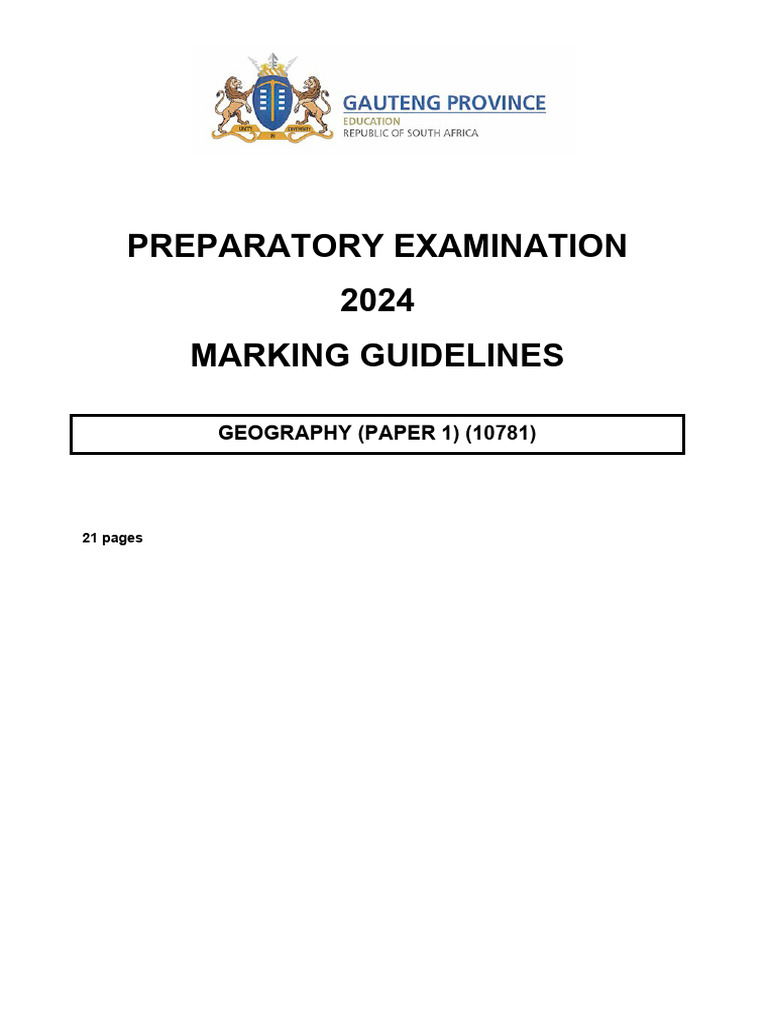 Geography Paper 1 Prep Exam 2024 Memo | PDF | Tropical Cyclones ...