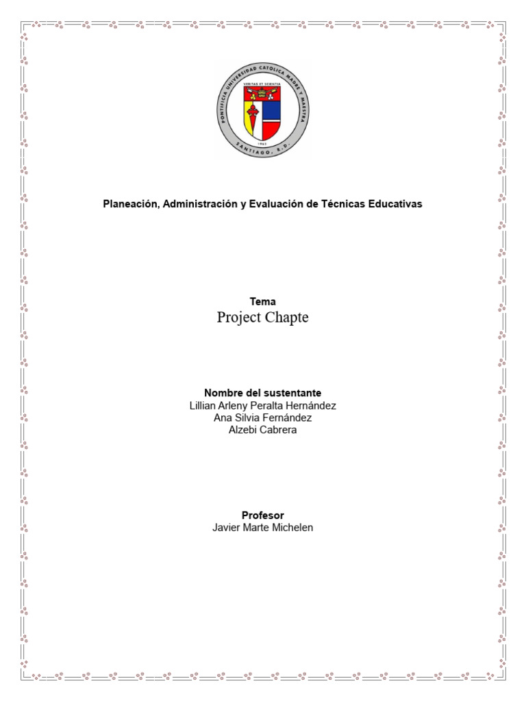 Project Chapter | PDF