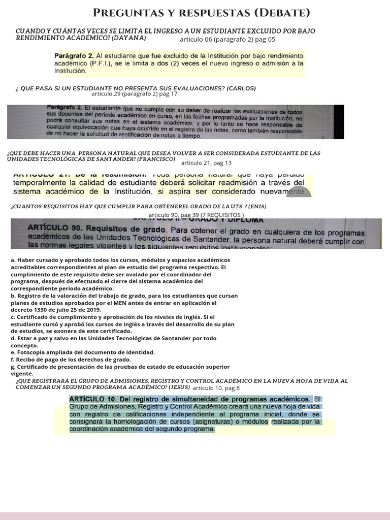 Preguntas y Respuestas | PDF