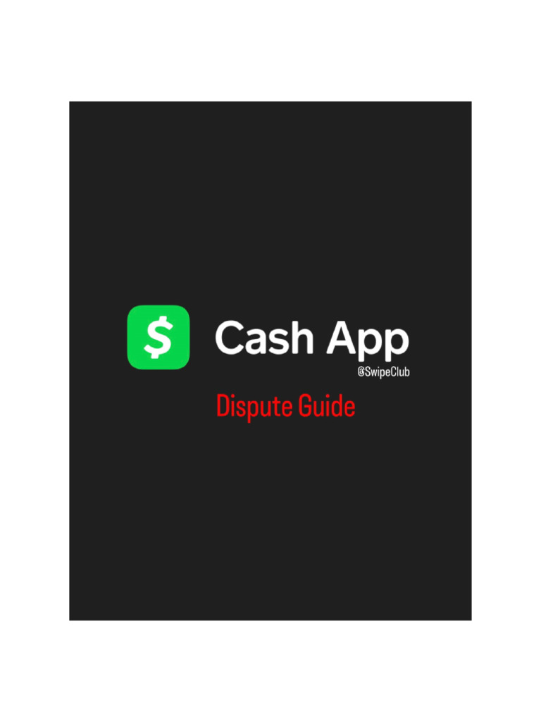 Cash App Dispute Guide @SwipeCIub | PDF