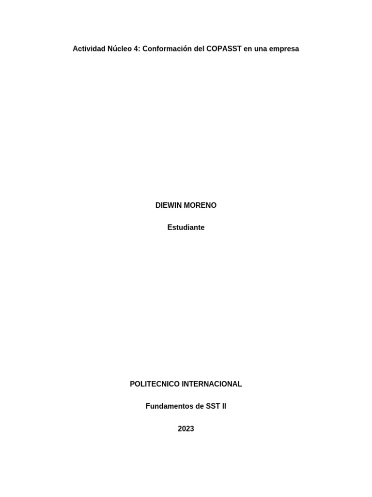 Actividad Núcleo 4 | PDF | Gobierno | Negocios