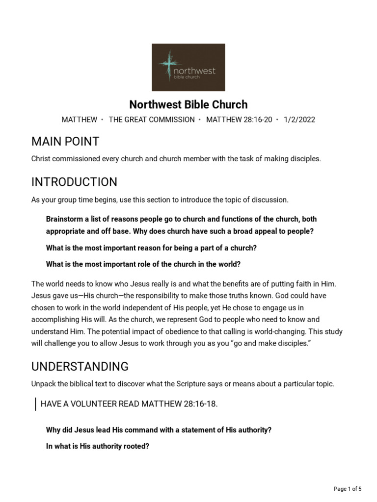 The Great Commission | PDF