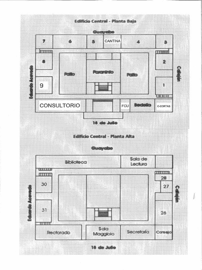 Mapa de Salones Del Edificio Central y Anexo | PDF