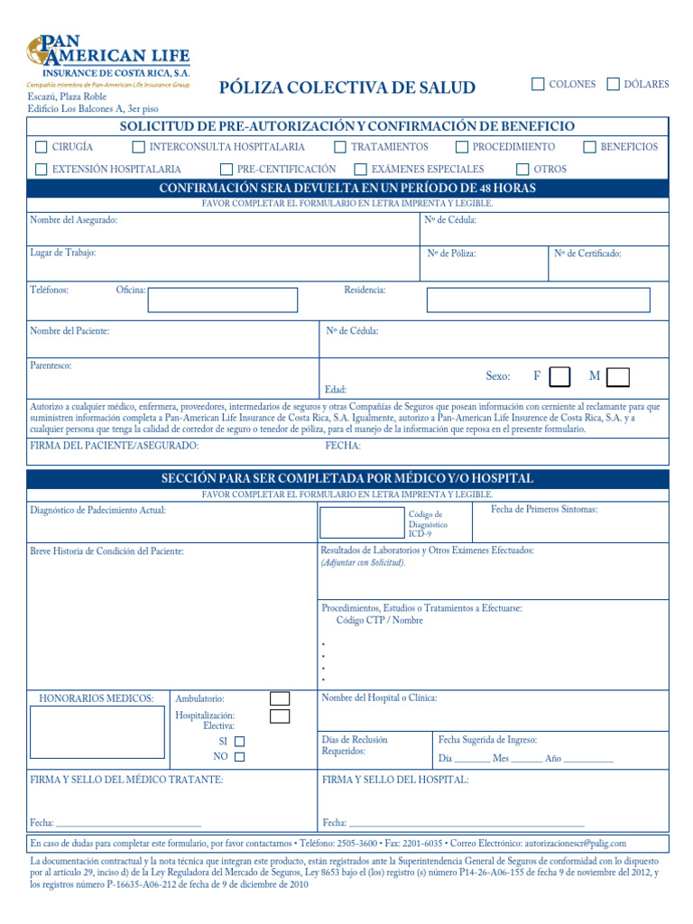 Solicitud de pre autorizacion rellenable[69368] | PDF