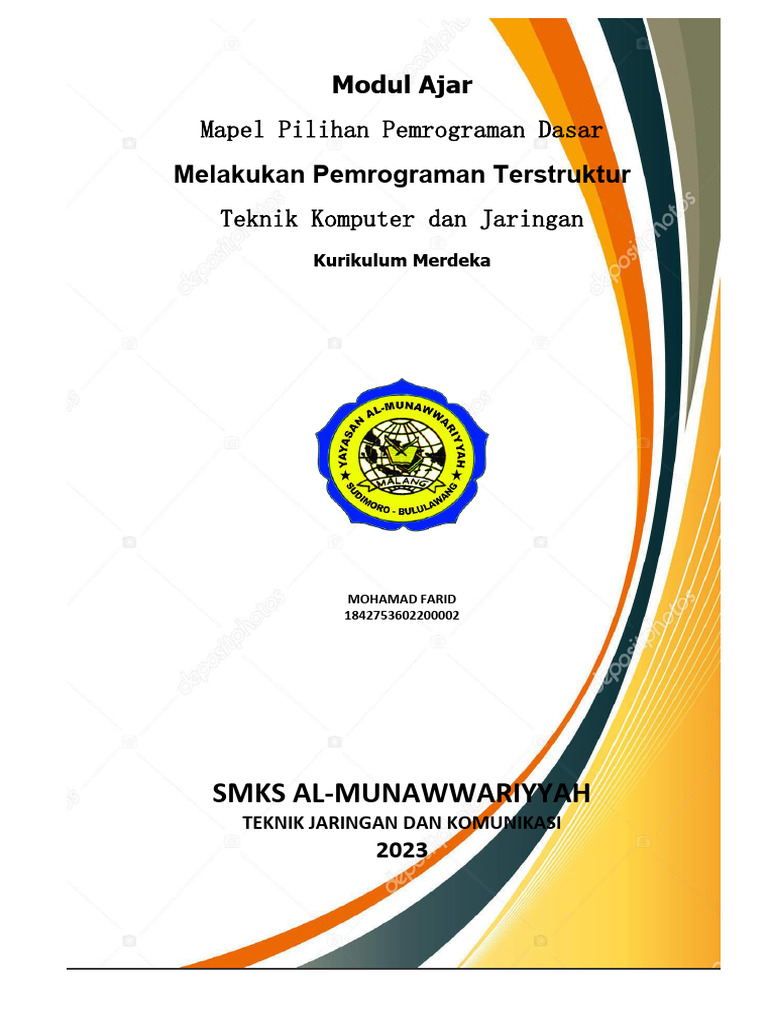 Modul Ajar Pemrograman Dasar Pemrograman Terstruktur Pdf 5006