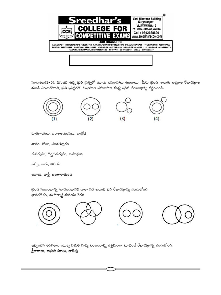 REASONING_LOGICAL VENN DIAGRAMS | PDF
