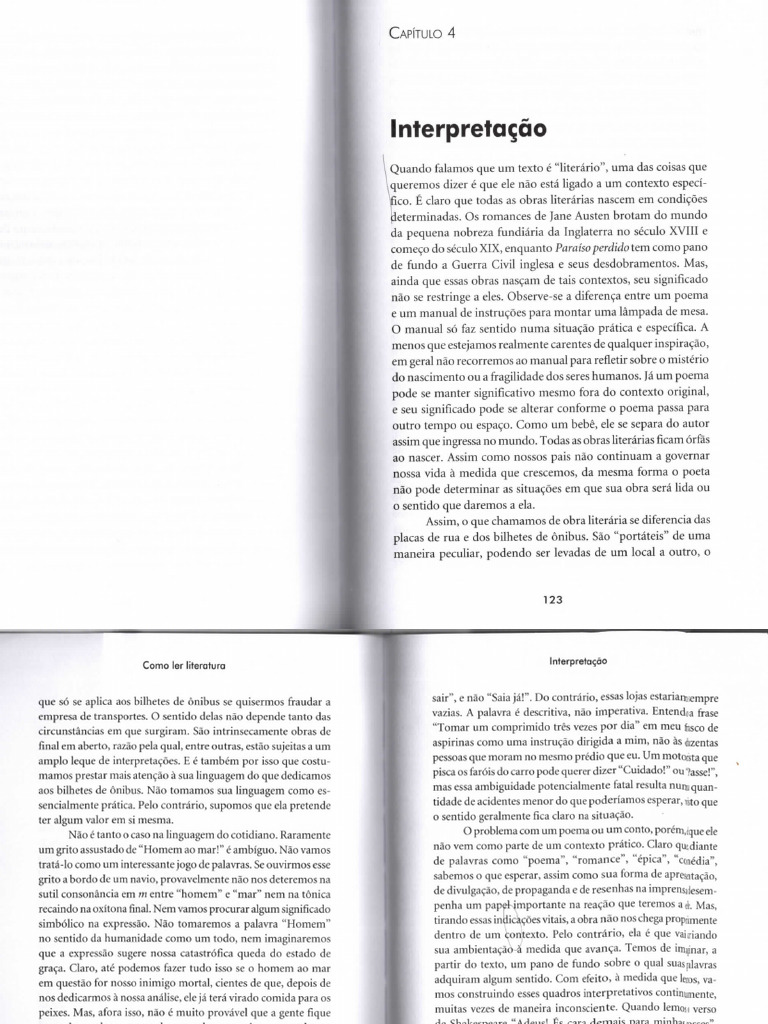 EAGLETON, Terry. Interpretação. | PDF