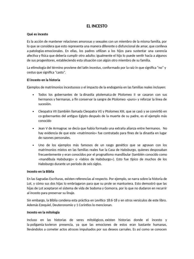 El Incesto | PDF