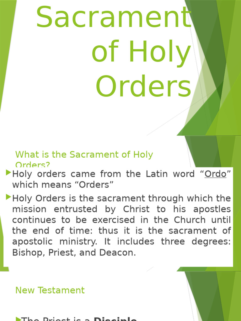 Sacrament of Holy Orders | PDF