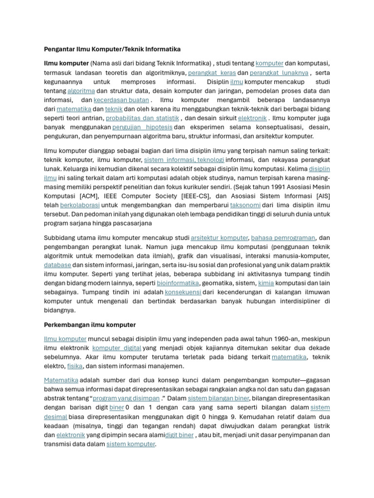 Pengantar Ilmu Komputer | PDF