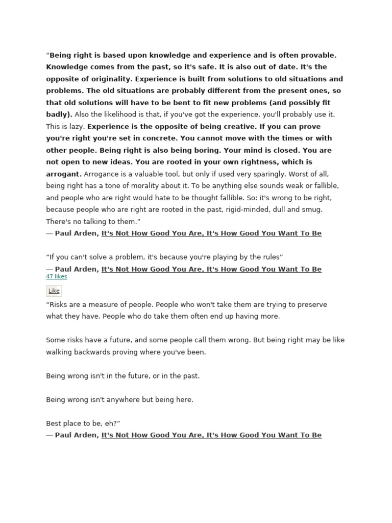Paul Arden Quotes | PDF