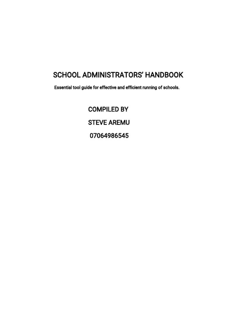 School Administrators Guide | PDF