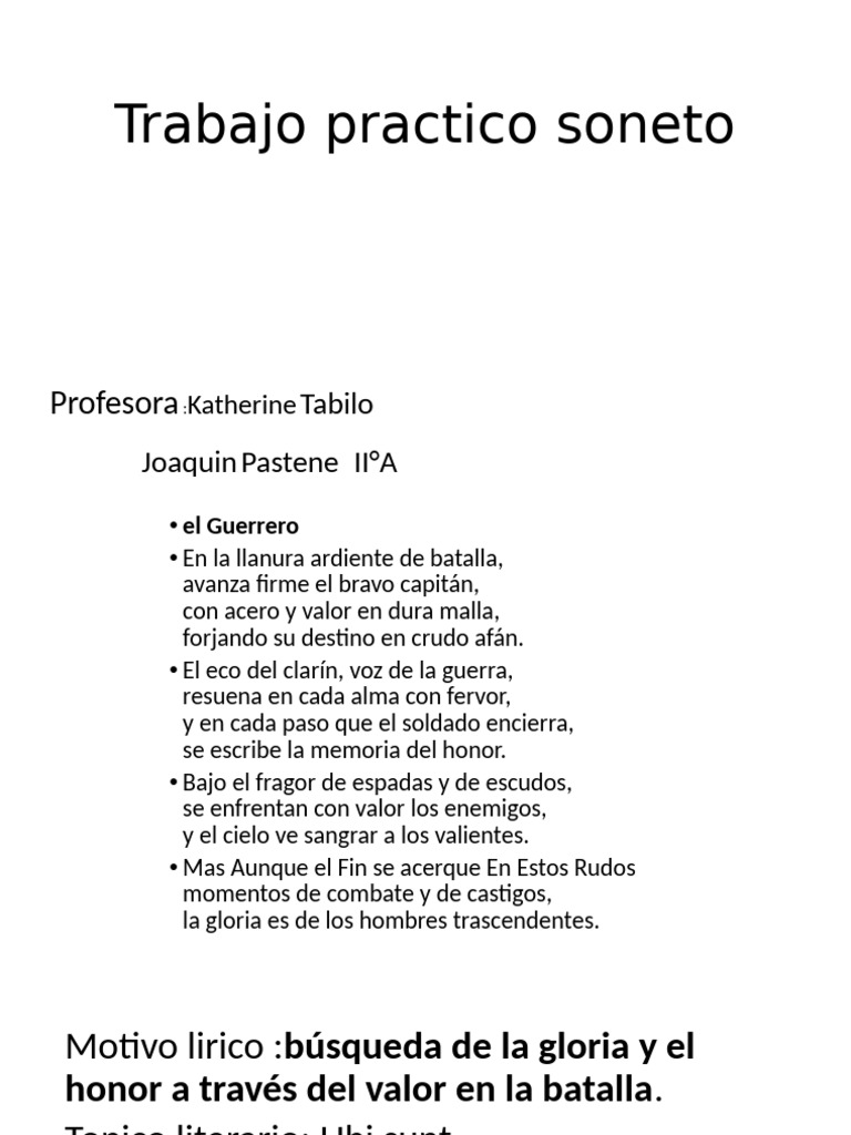 Trabajo Practico Soneto | PDF