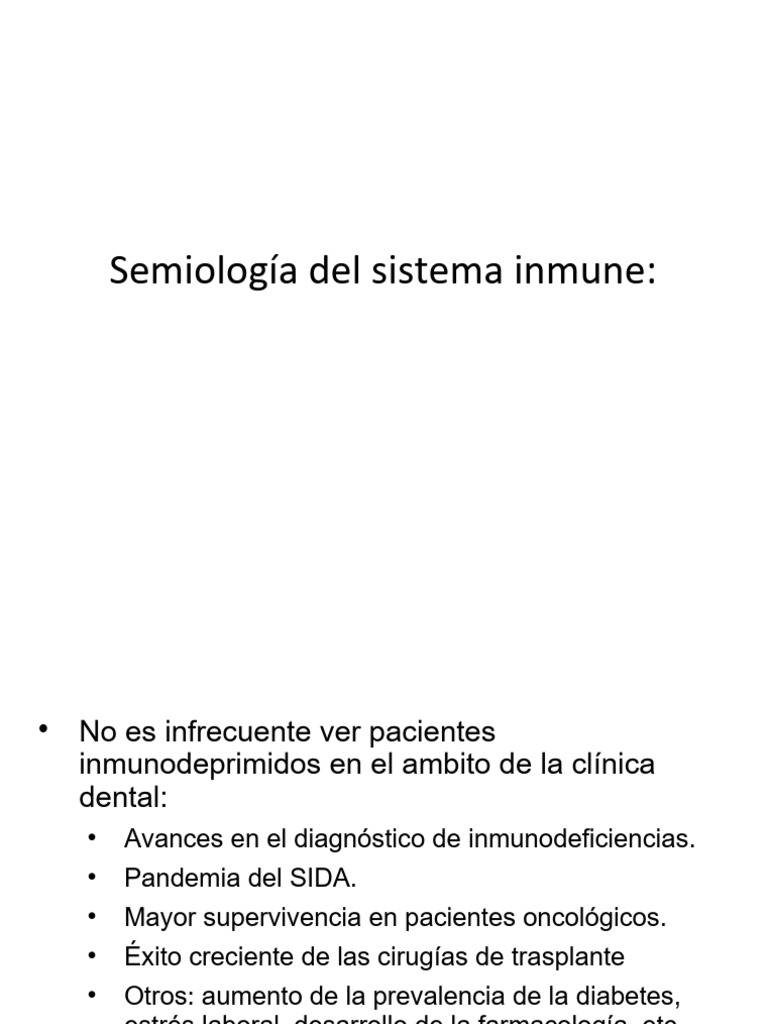 Enfermedades Del Sistema Inmune Semio | PDF