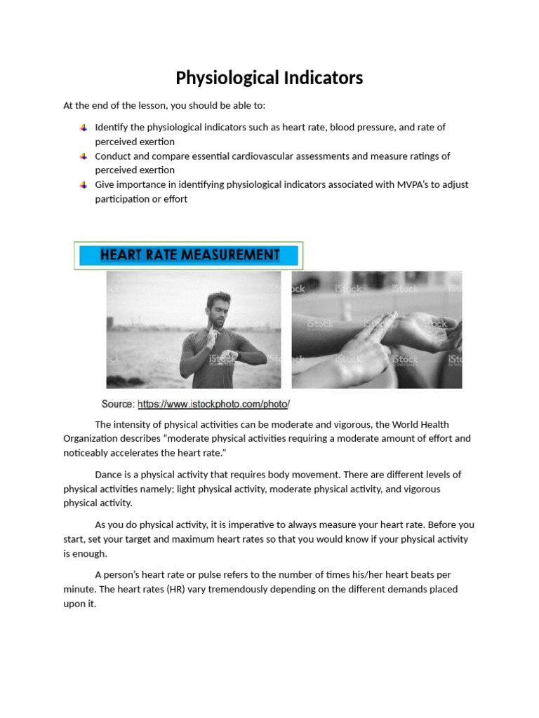 Physiological Indicators | PDF