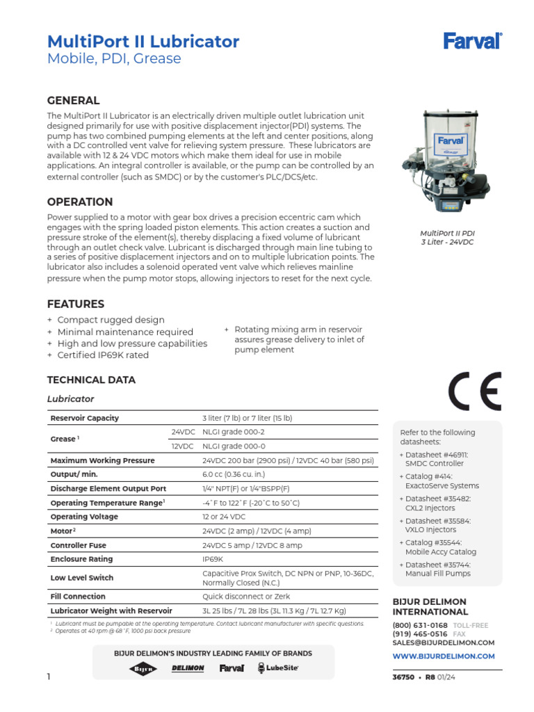 LUB Multiport-II PDI DS-R8 Farval | PDF