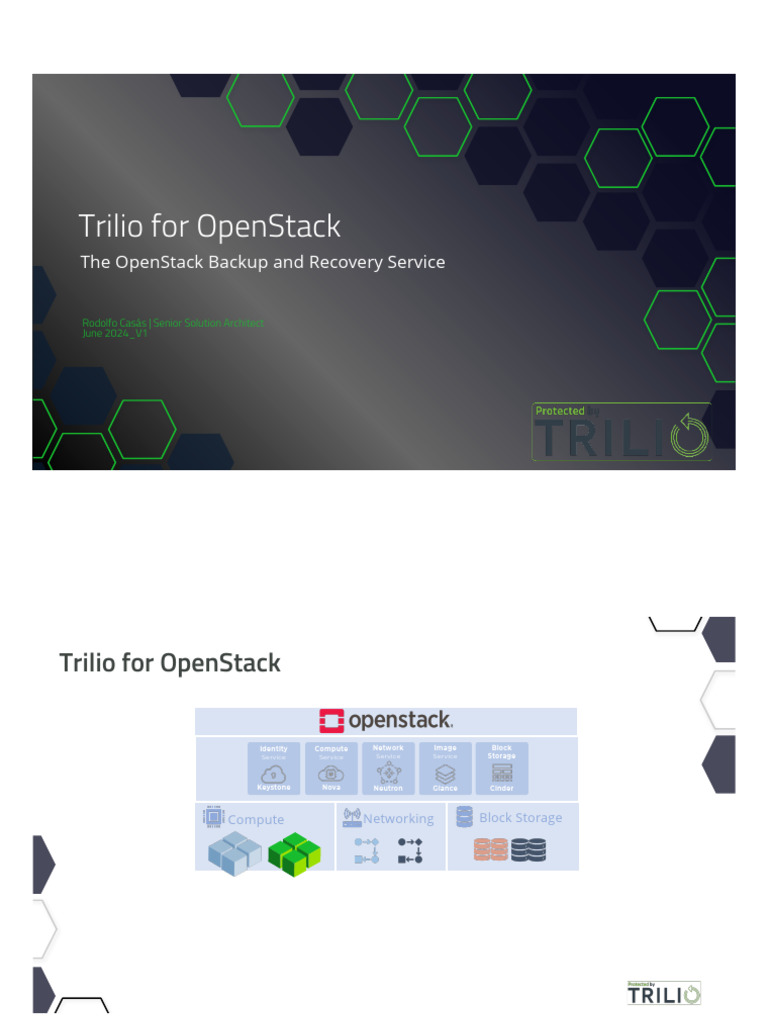 Trilio OpenStack T4O - June2024 | PDF | Open Stack | Backup