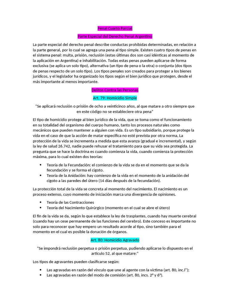Penal - Cuarto Parcial (Color) | PDF