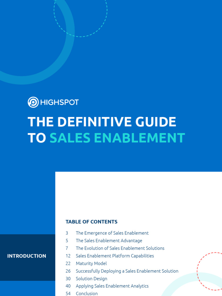 Definitive Guide to Sales Enablement (1) | PDF Definitive Guide to Sales Enablement (1) | PDF