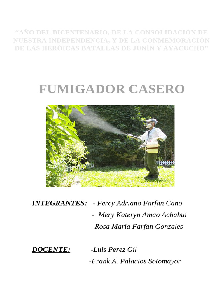 Fumigador Casero con Ajo y Cebolla | PDF | Pesticida | Agua