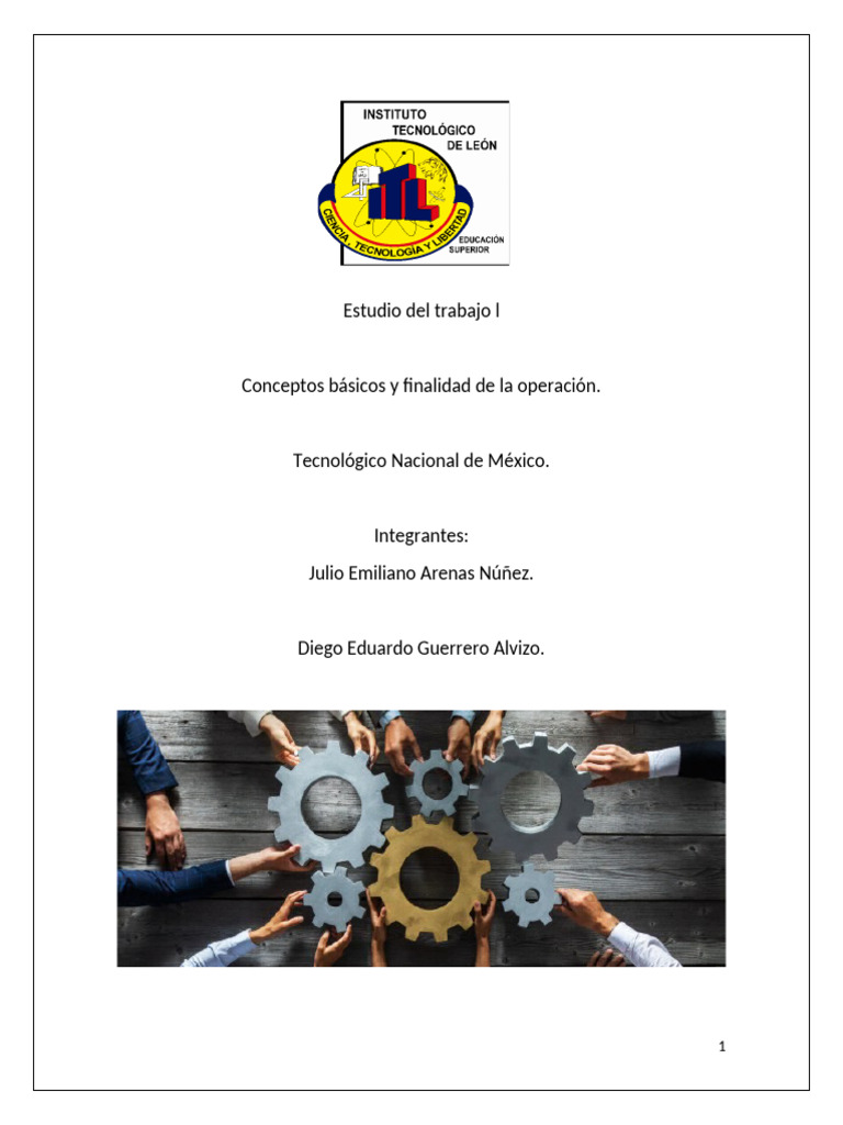 ESTUDIO DEL TRABAJO Terminado | PDF