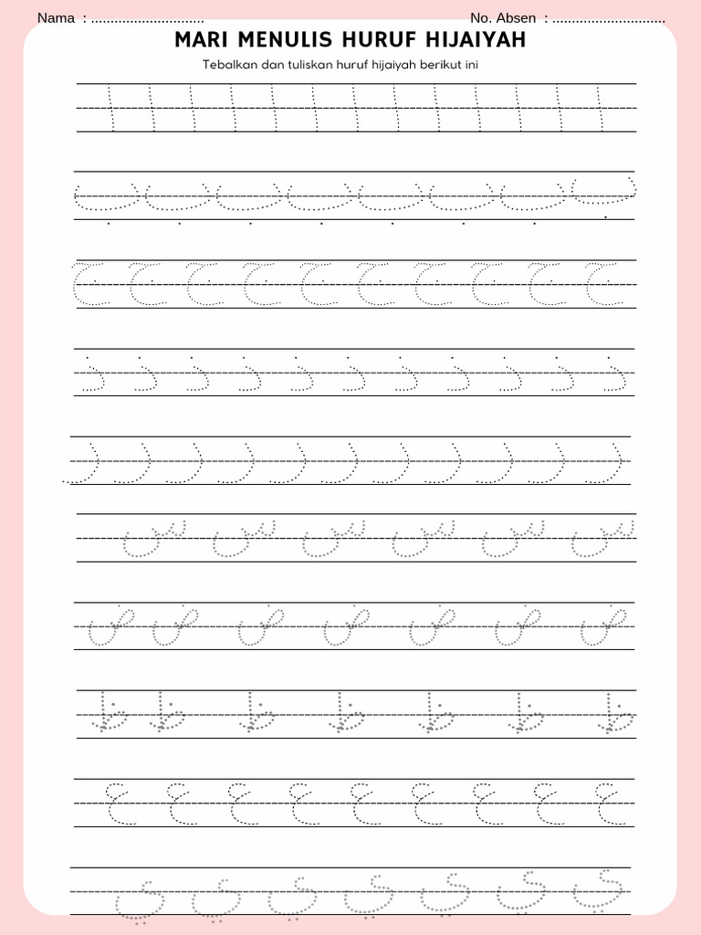 LKPD Menulis Hurup Hijaiyah Kelas 1 | PDF