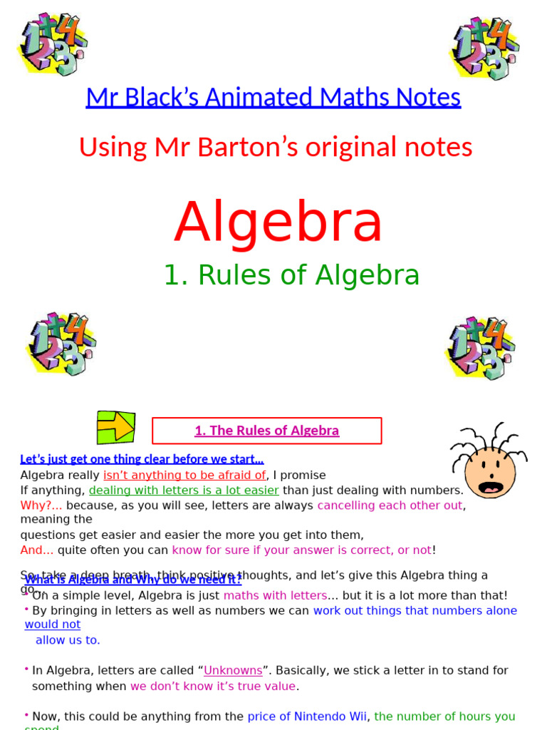 Rule of Algebra | PDF