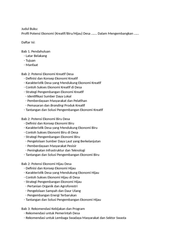 Template Buku Profil Desa Pdf