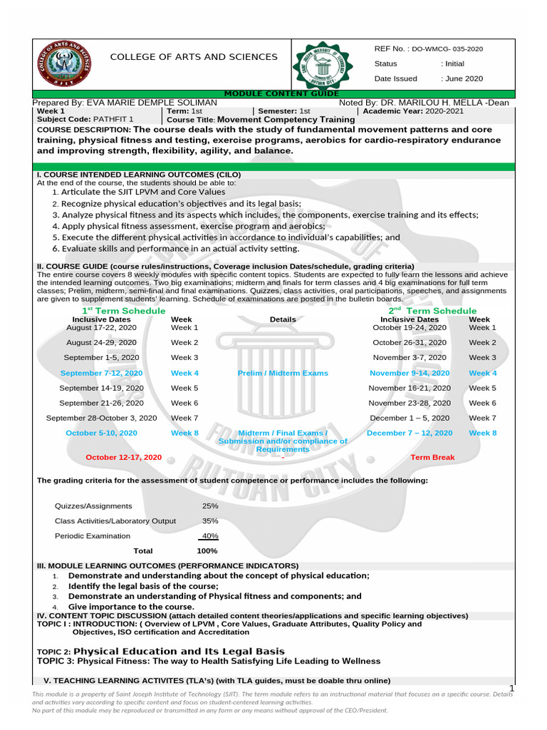 Final Pe 1 - Edited | PDF
