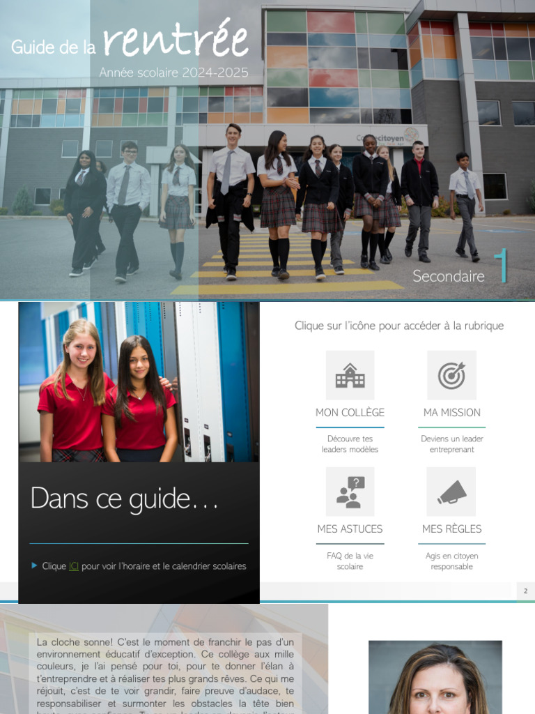 CC 2024 25 GUIDE DE LA RENTR Eacute E S1 | PDF