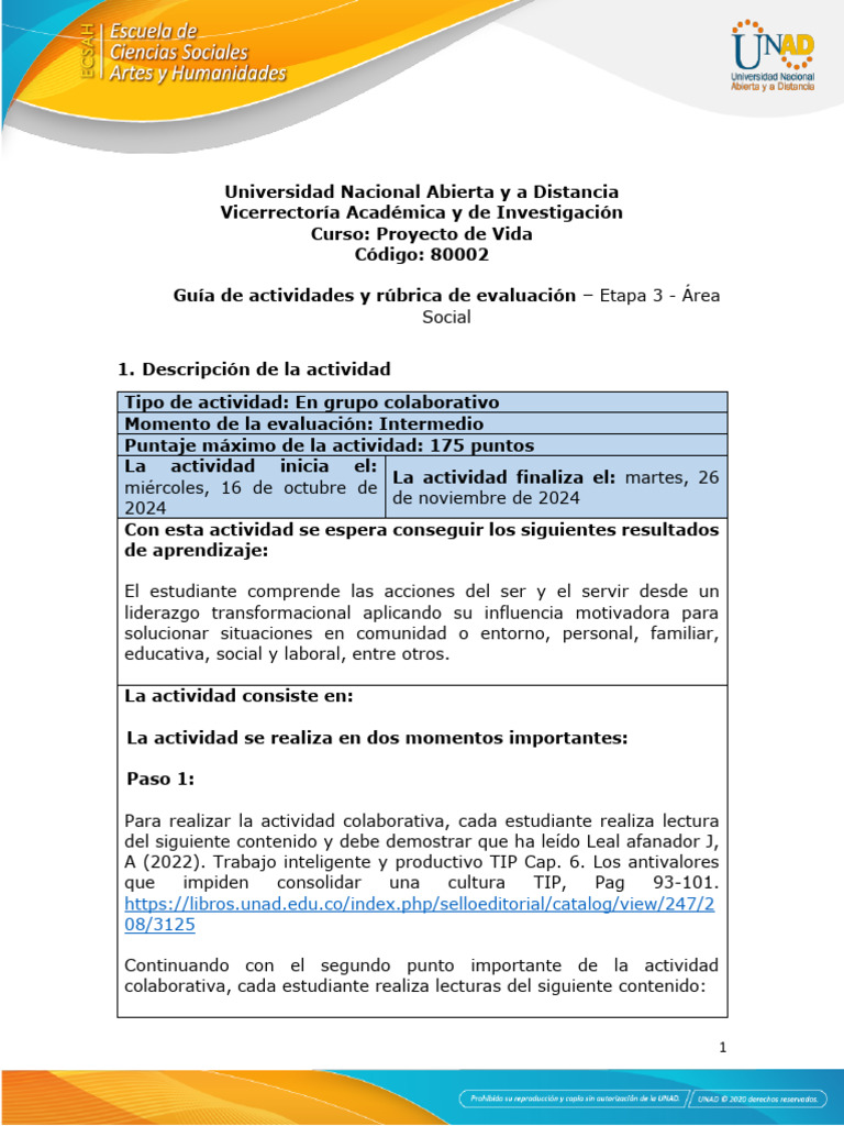 Guía de actividades y rubrica de evaluación – unidad 2 - Etapa 3 – Área ...