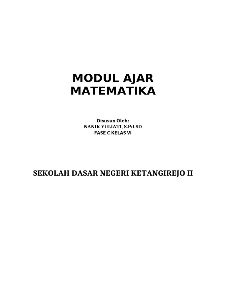 MODUL AJAR BU NANIK | PDF