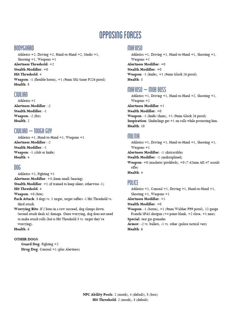 Nba Opposing Forces v2 | PDF