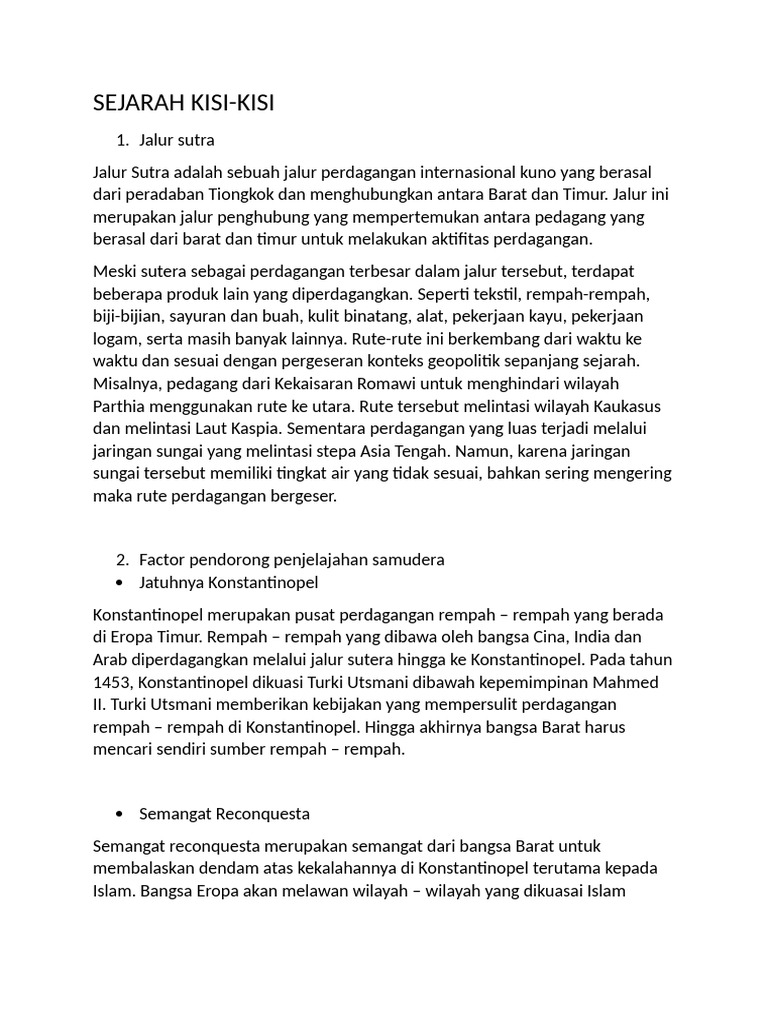 Sejarah Kisi-Kisi | PDF